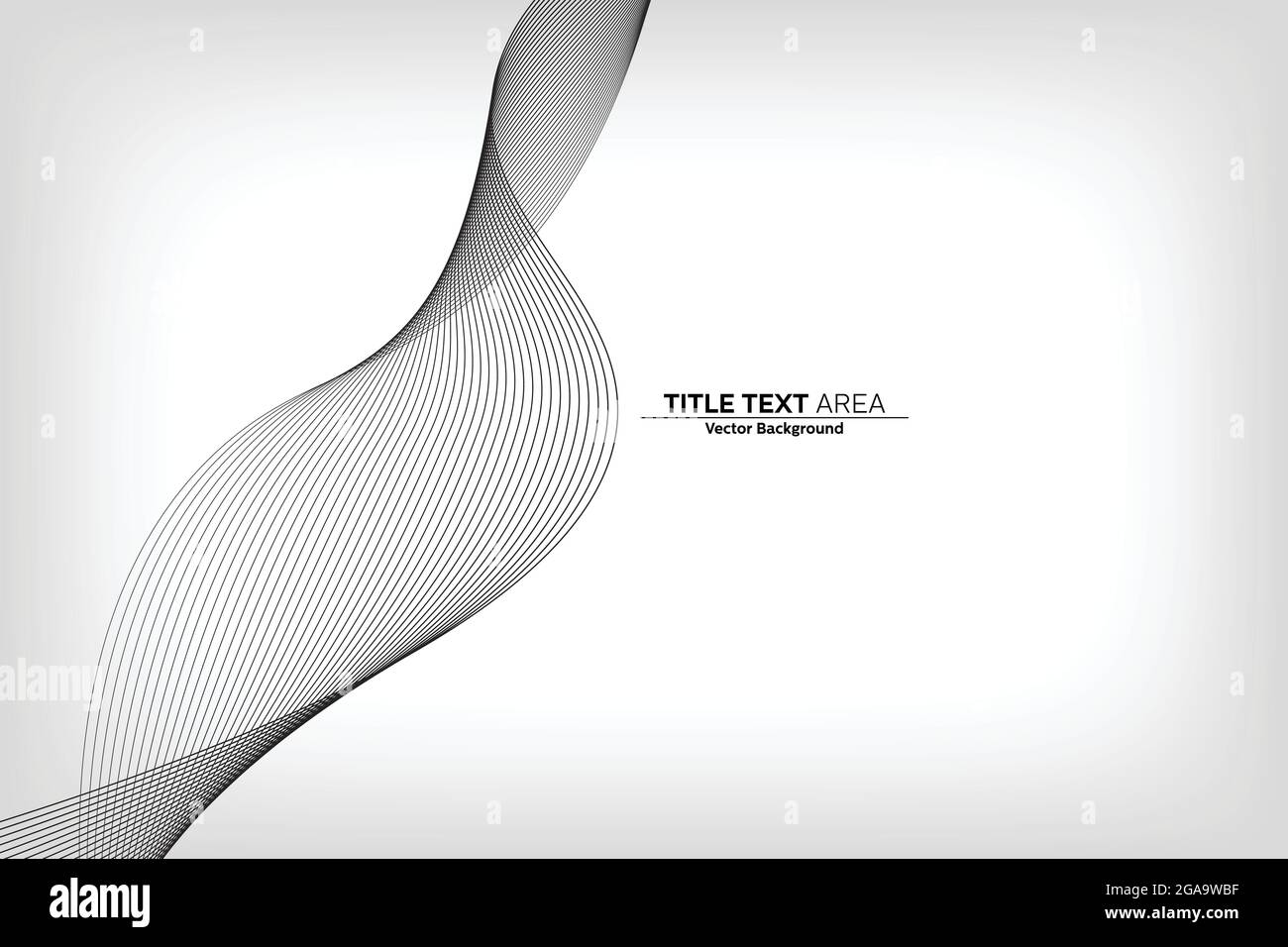 Abstract Modern Line, Wave Designed On White Background With Title Text ...