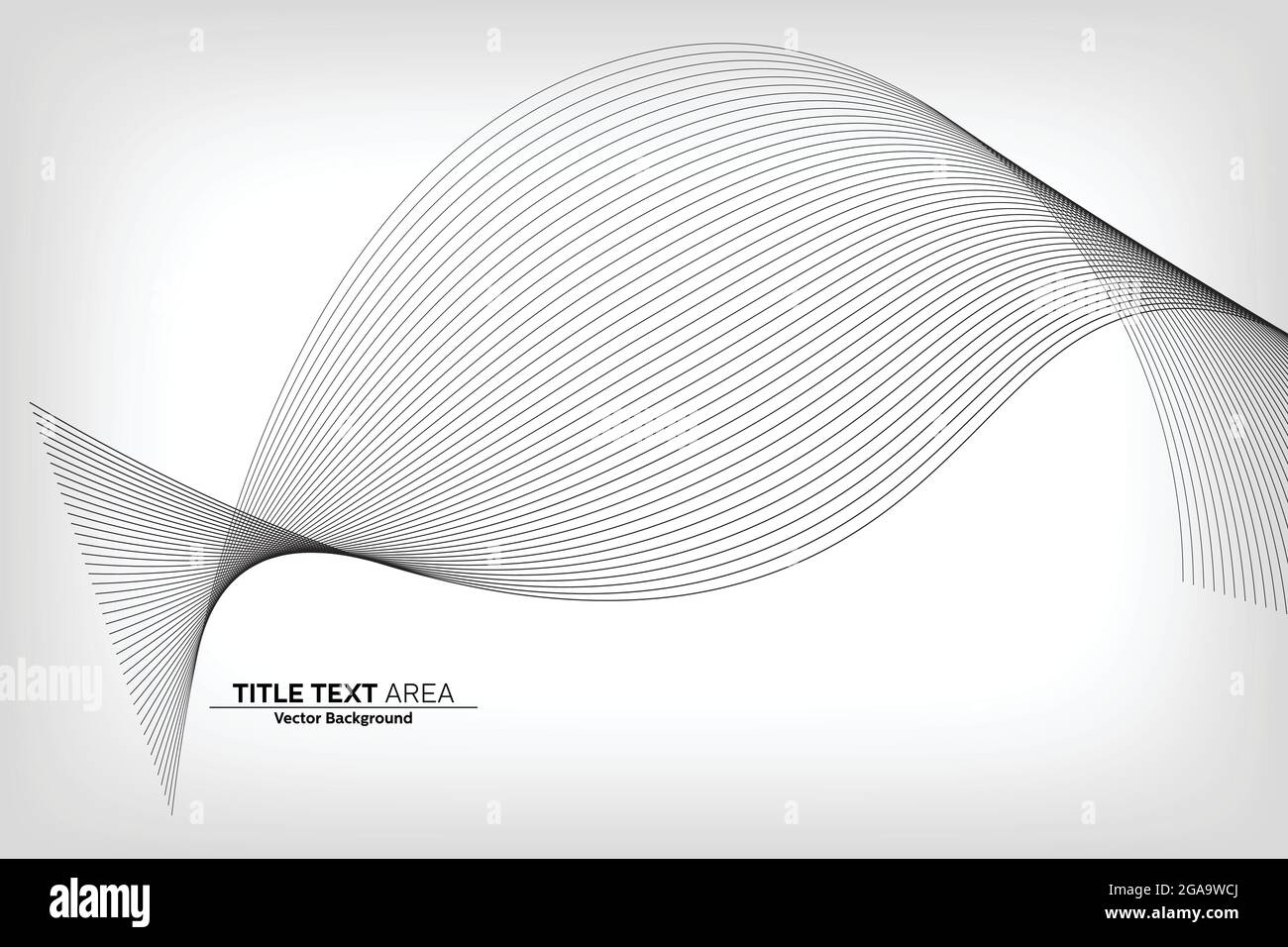 Abstract Modern Line, Wave Designed On White Background With Title Text ...