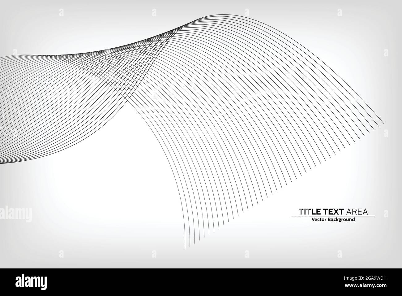 Abstract Modern Line, Wave Designed On White Background With Title Text ...