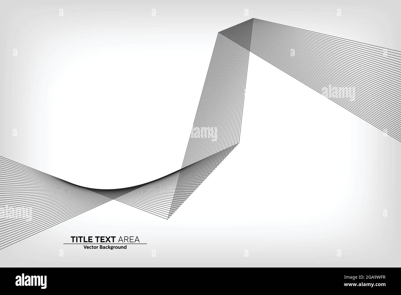 Abstract Modern Line, Wave Designed On White Background With Title Text ...