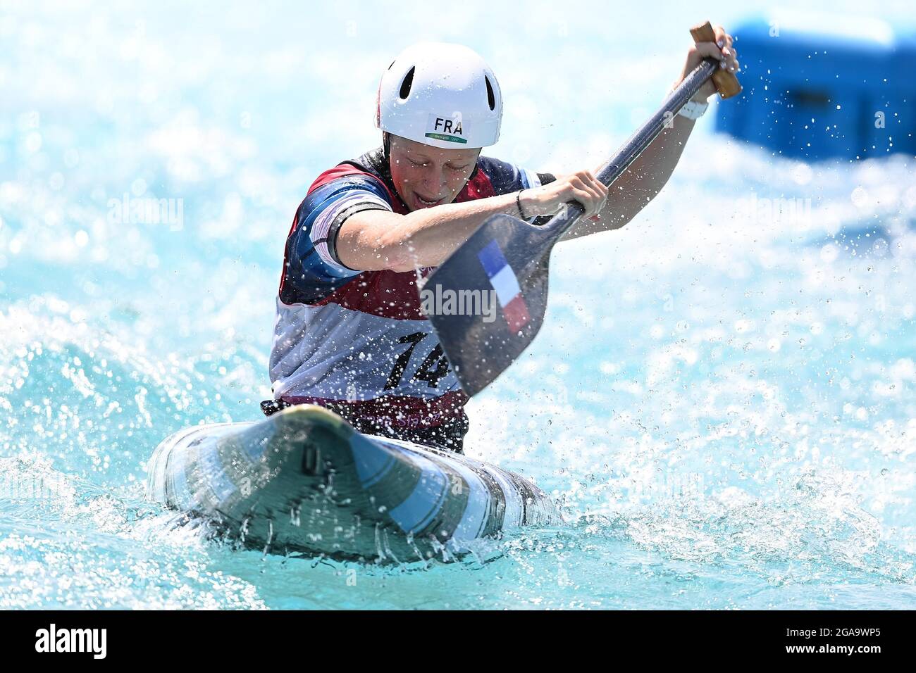 Tokyo, Japan. 29th July, 2021. Canoe Slalom. First ever Womens C1 ...