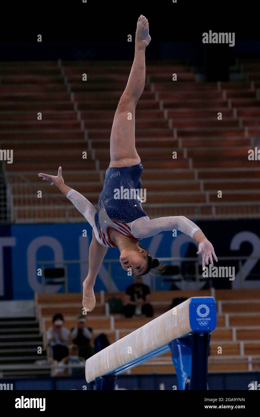 Tokyo, Kanto, Japan. 29th July, 2021. Sunisa Lee (USA) performs on the ...