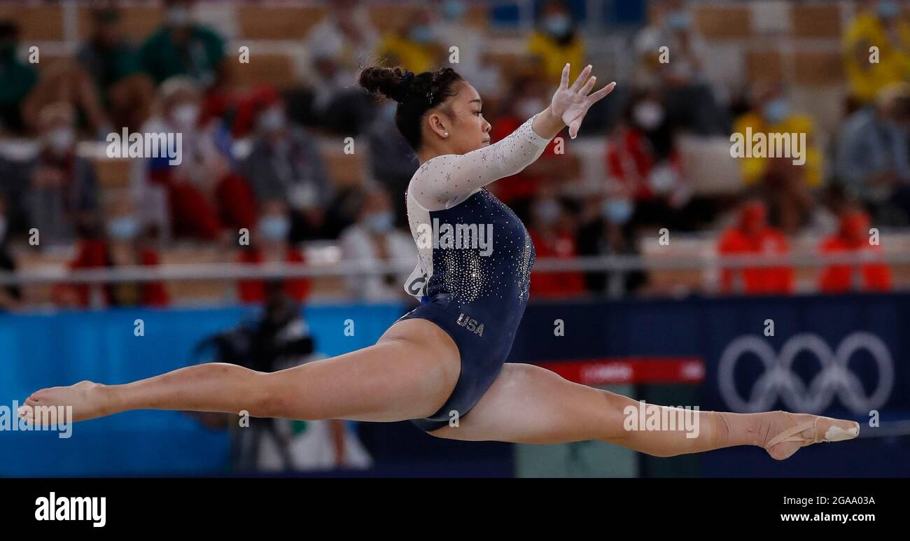 Tokyo, Kanto, Japan. 29th July, 2021. Sunisa Lee (USA) performs on the ...