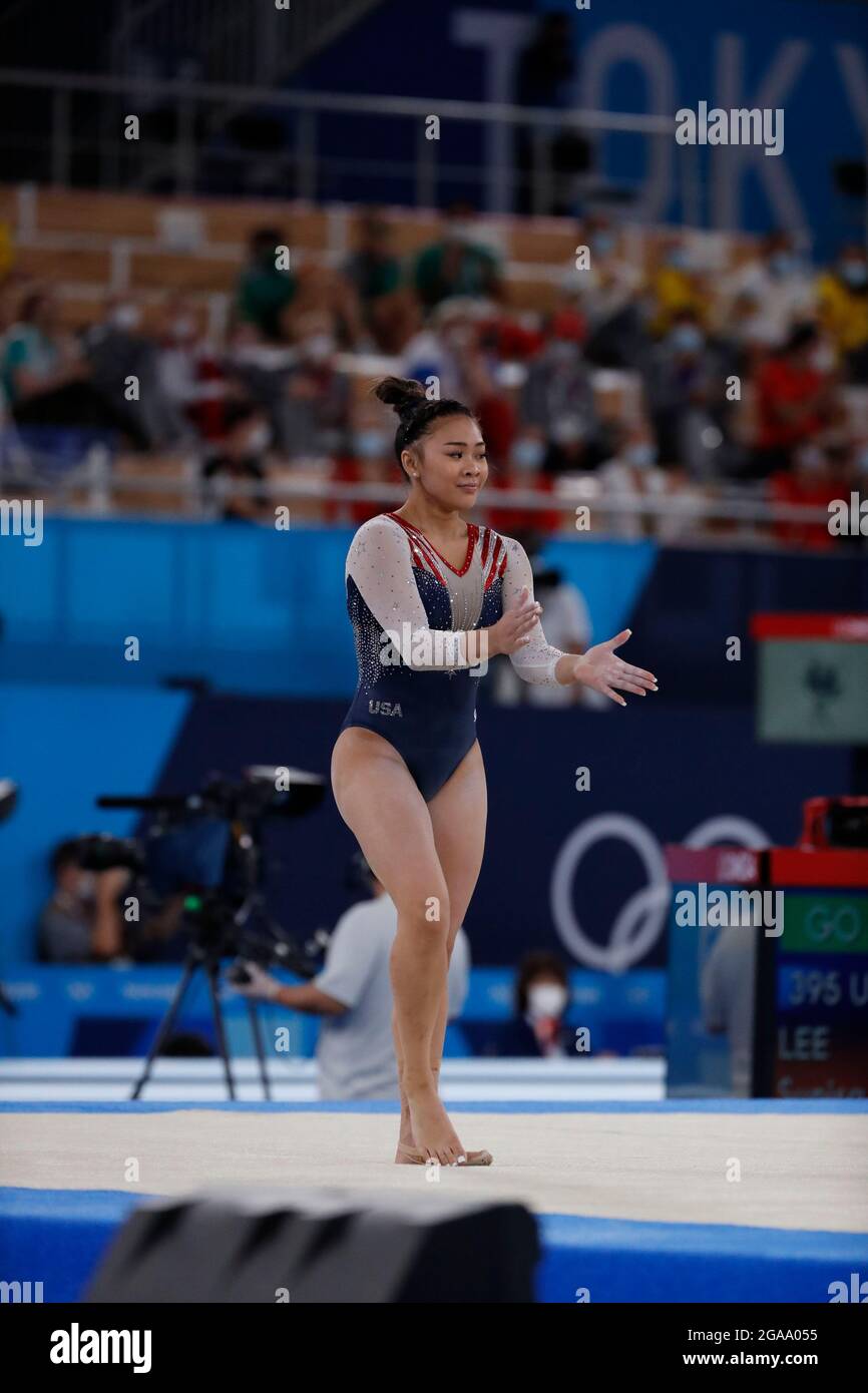 Tokyo, Kanto, Japan. 29th July, 2021. Sunisa Lee (USA) performs on the ...