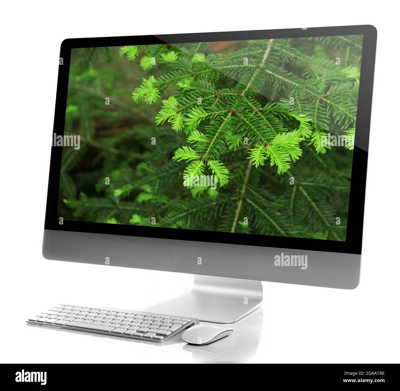 Modern computer isolated on white Stock Photo - Alamy