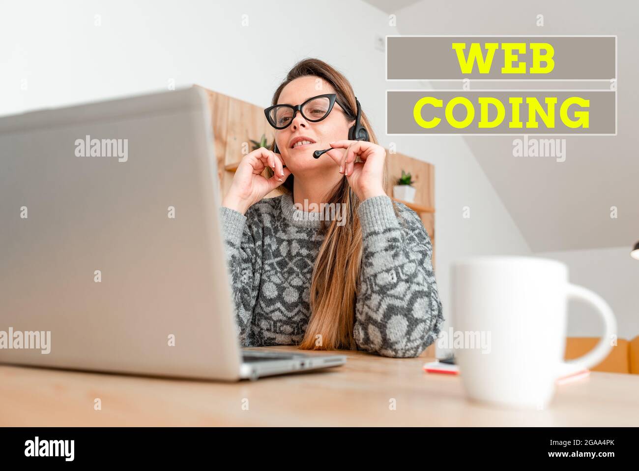 Conceptual caption Web Coding. Business concept a system of symbols and ...