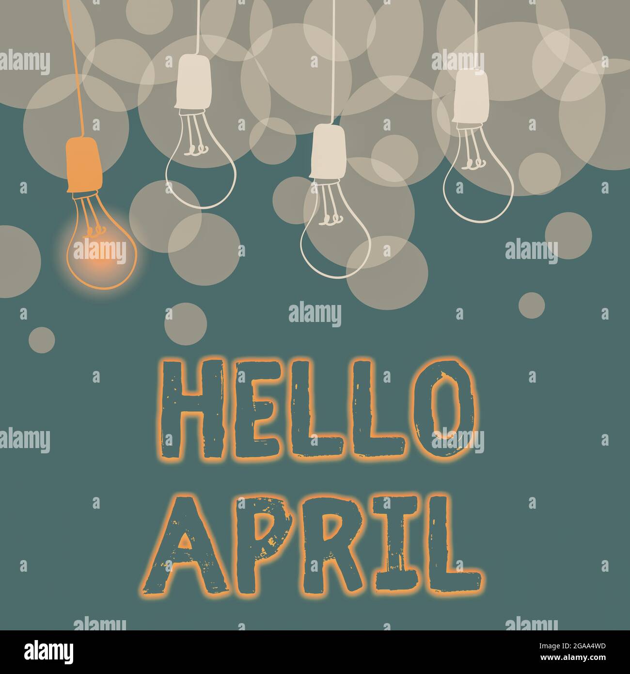 Inspiration showing sign Hello April. Conceptual photo a greeting ...