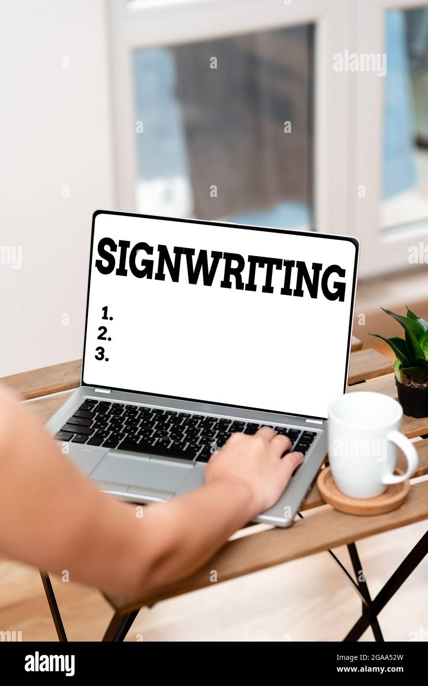 Inspiration showing sign Signwriting. Business concept any type of ...