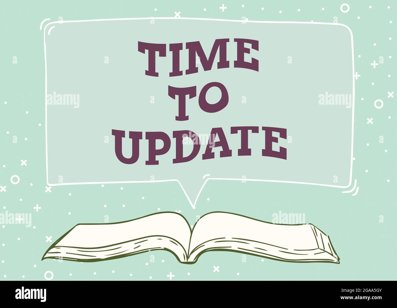 Text sign showing Time To Update. Word for System software update for ...