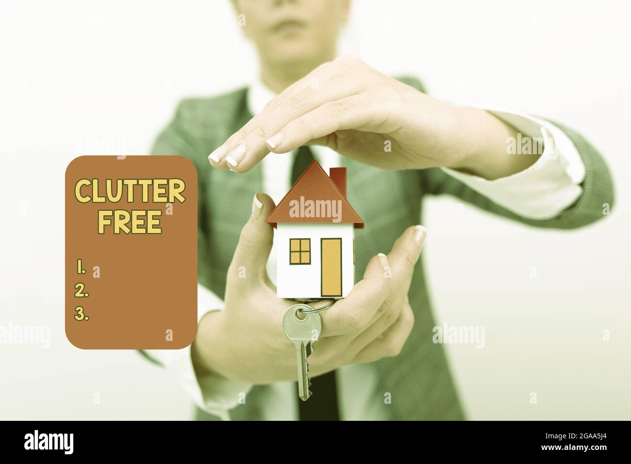 Sign displaying Clutter Free. Internet Concept Well organized and ...