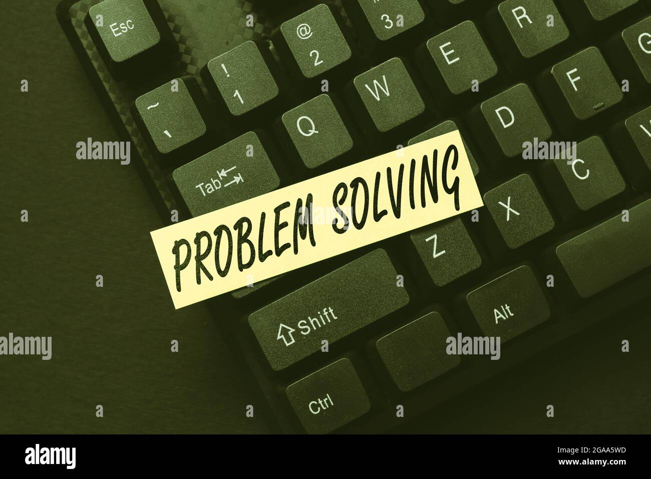 Text caption presenting Problem Solving. Concept meaning process of finding solutions to ...