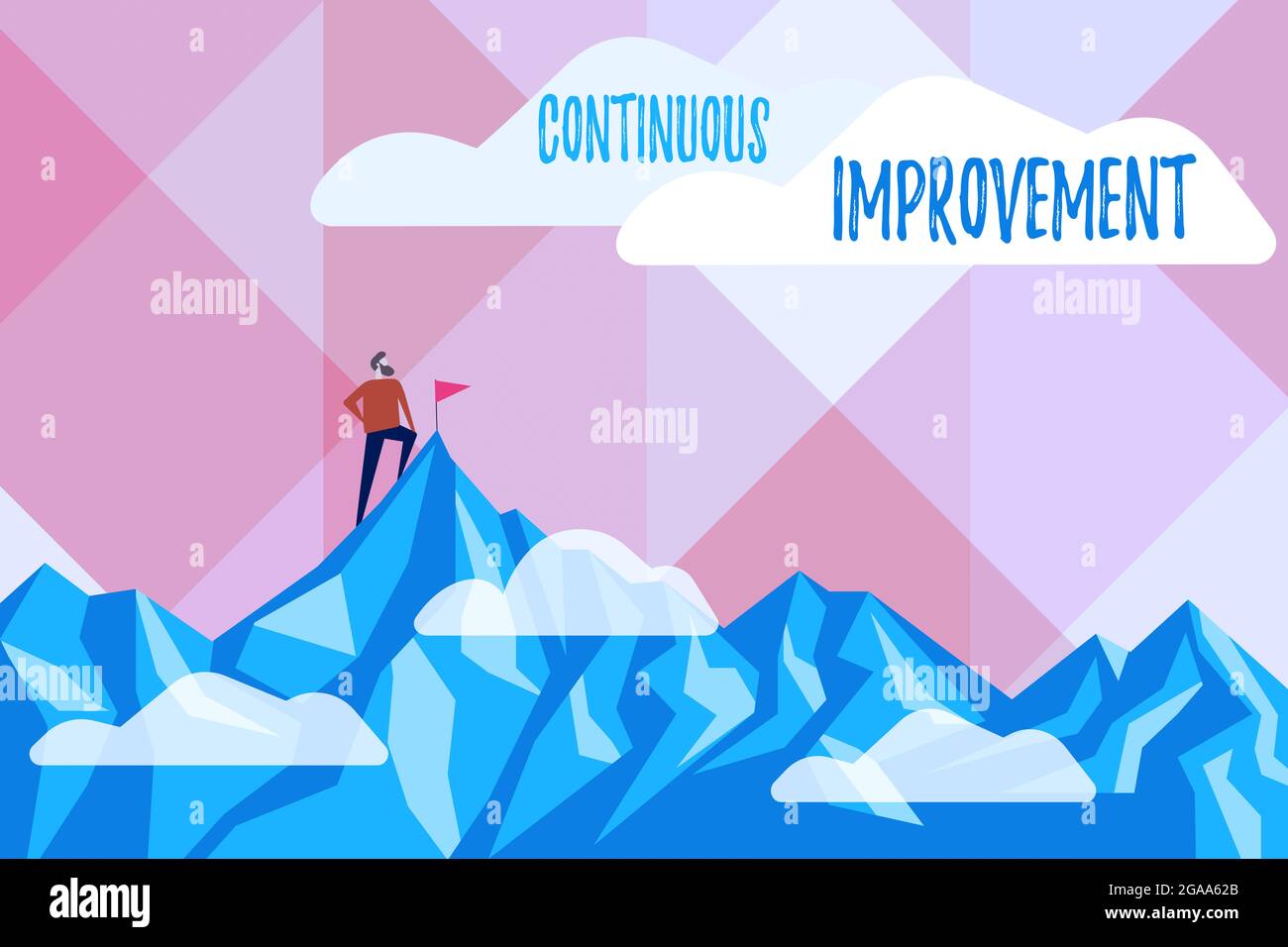 Sign displaying Continuous Improvement. Business showcase making small ...