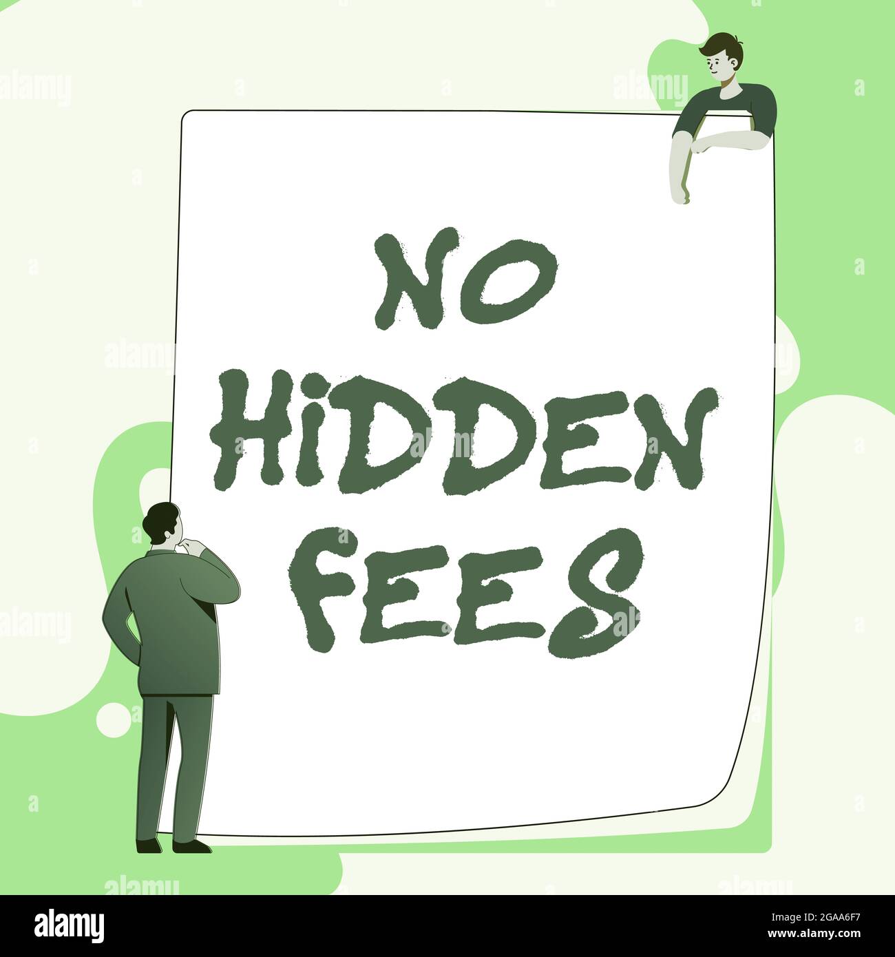 Conceptual caption No Hidden Fees. Business approach without or zero ...