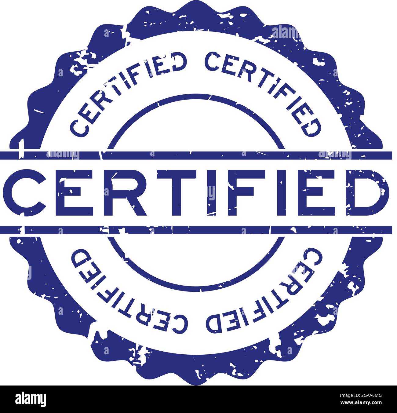 Grunge blue certified word rubber seal stamp on white background Stock Vector Image & Art - Alamy