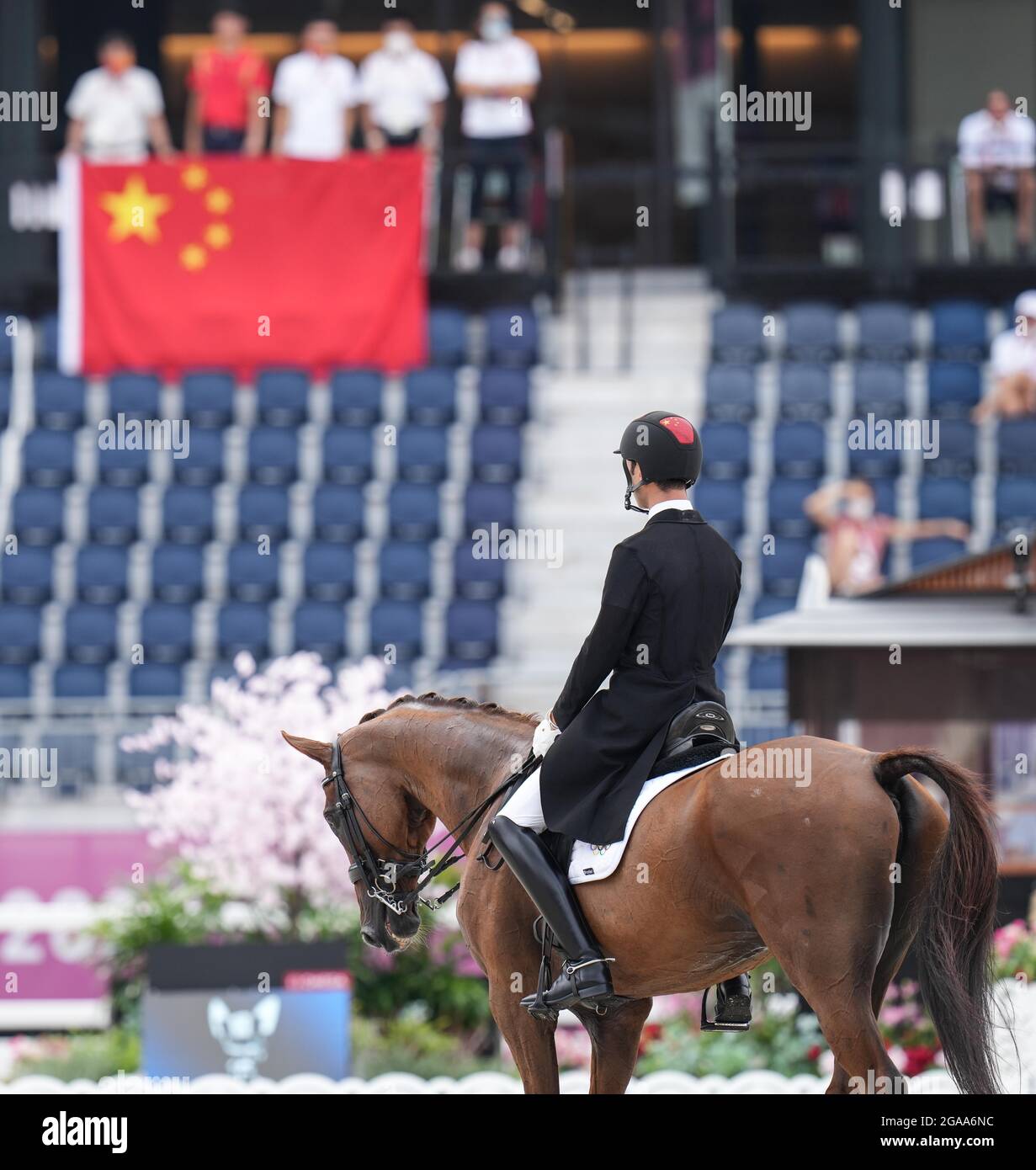 Tokyo, Japan. 30th July, 2021. Alex Hua Tian of China and his horse ...