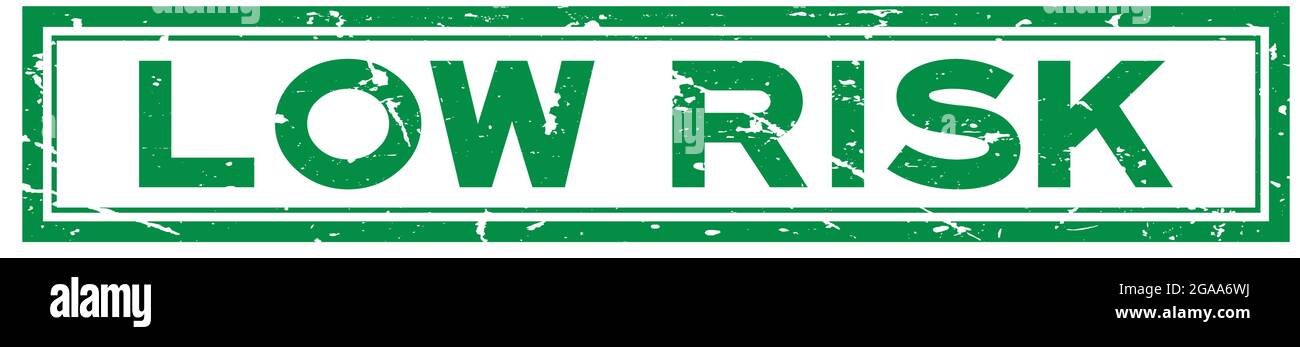 Grunge green low risk word square rubber seal stamp on white background Stock Vector Image & Art ...
