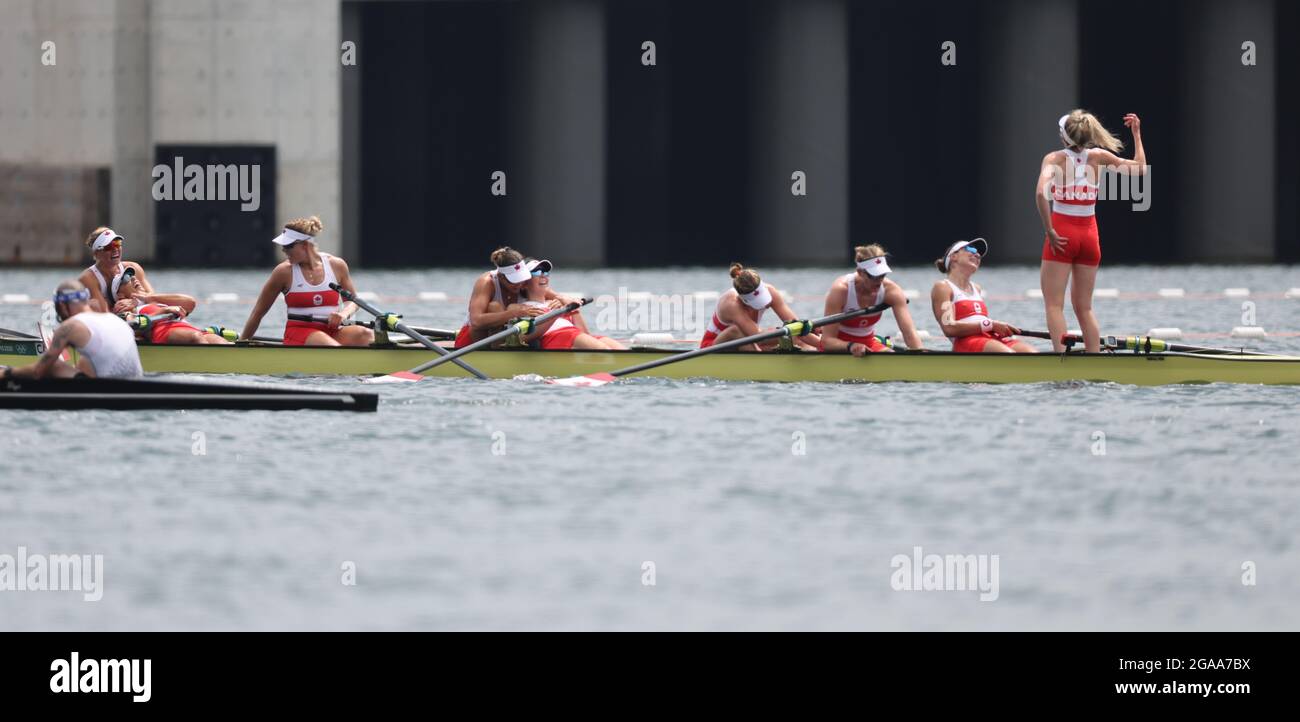 Tokio, Japan. 30th July, 2021. Rowing: Olympics, women's coxed eight ...