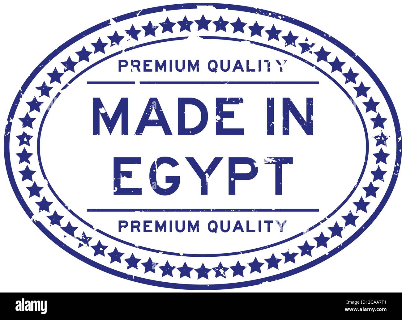 Grunge blue premiumq quality made in Egypt oval rubber seal business ...