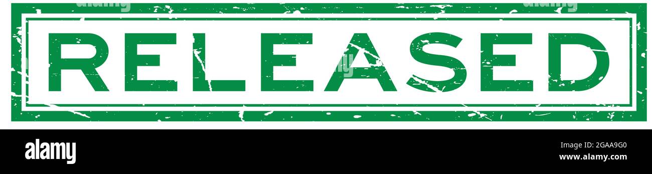 Grunge green released word square rubber stamp on white background Stock Vector Image & Art - Alamy