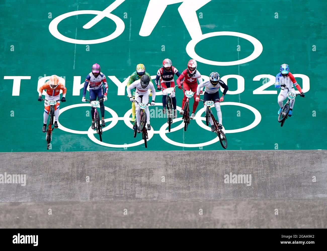Great Britain's Kye Whyte competes in the Cycling BMX Racing semi ...