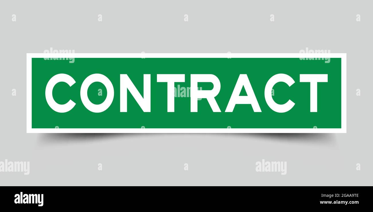 Contract sticker square sign hi-res stock photography and images - Alamy
