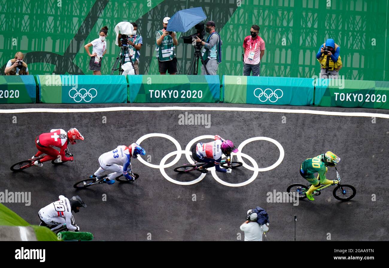 Great Britain's Kye Whyte competes in the Cycling BMX Racing semi ...