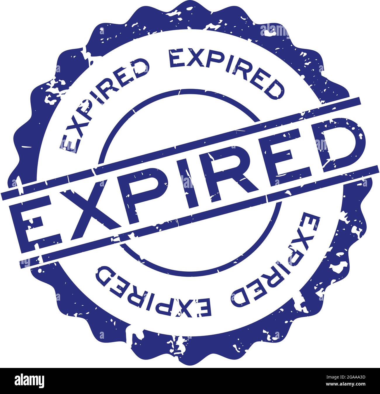 Grunge blue expired word round rubber seal stamp on white background Stock Vector Image & Art ...