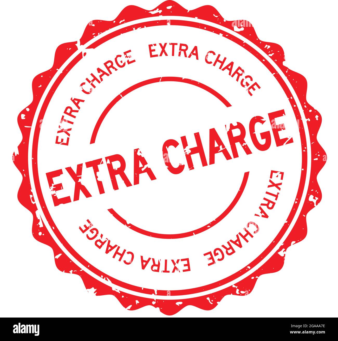 Grunge red extra charge word round rubber seal stamp on white background Stock Vector Image ...