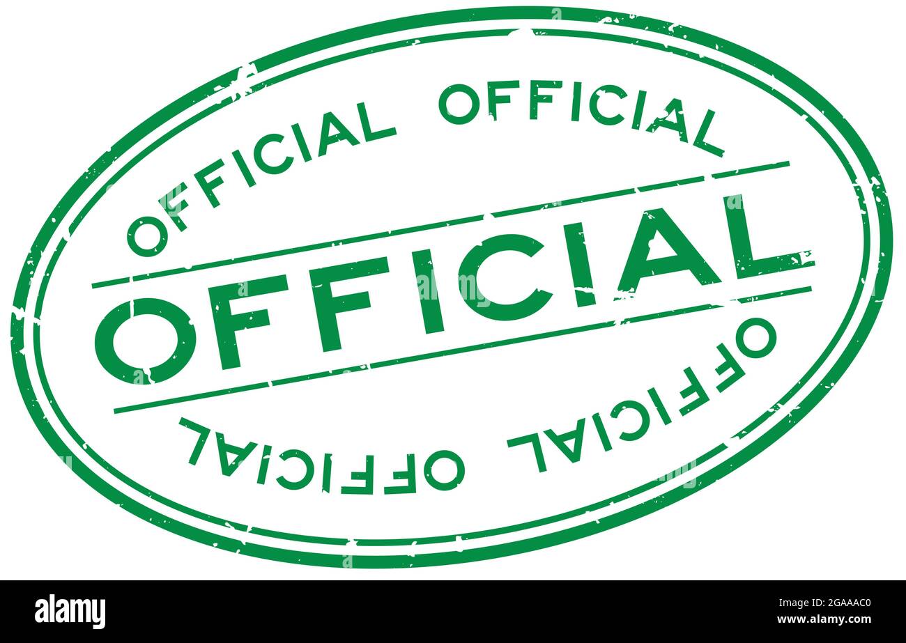 Grunge green official word oval rubber seal stamp on white background Stock Vector Image & Art ...
