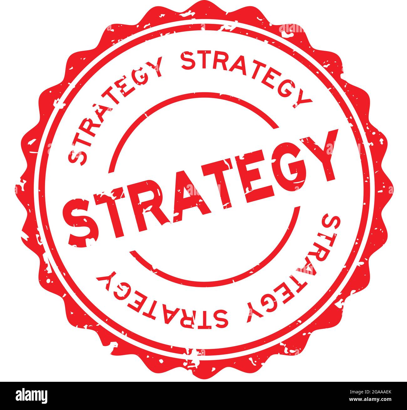 Grunge red strategy word round rubber seal stamp on white background Stock Vector Image & Art ...