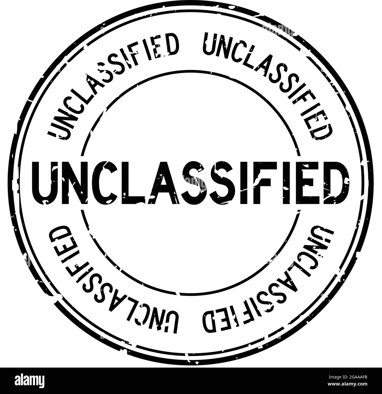 Grunge black unclassified word round rubber seal stamp on white background Stock Vector Image ...