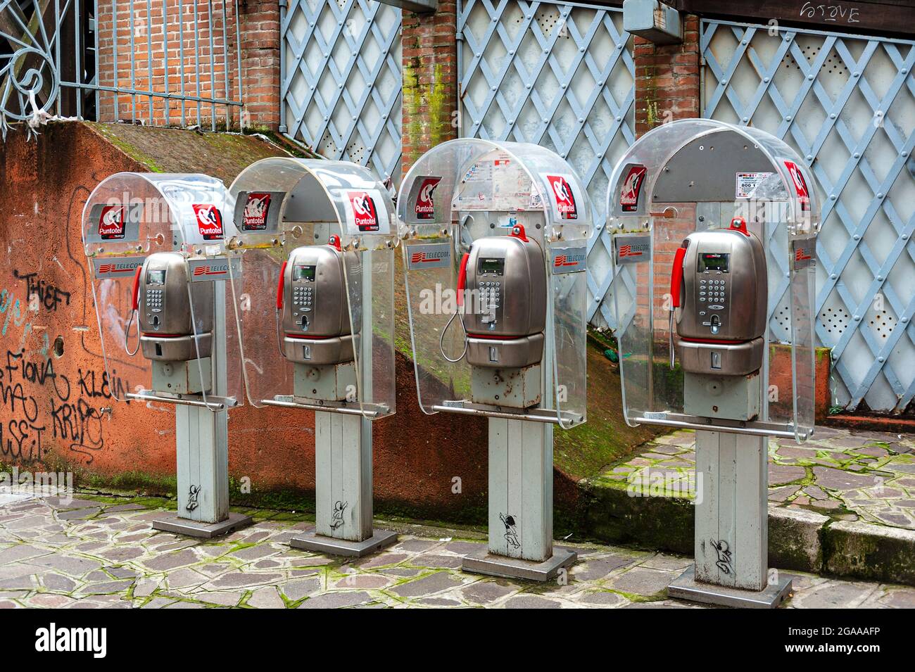 Venetian pay telephones Stock Photo - Alamy