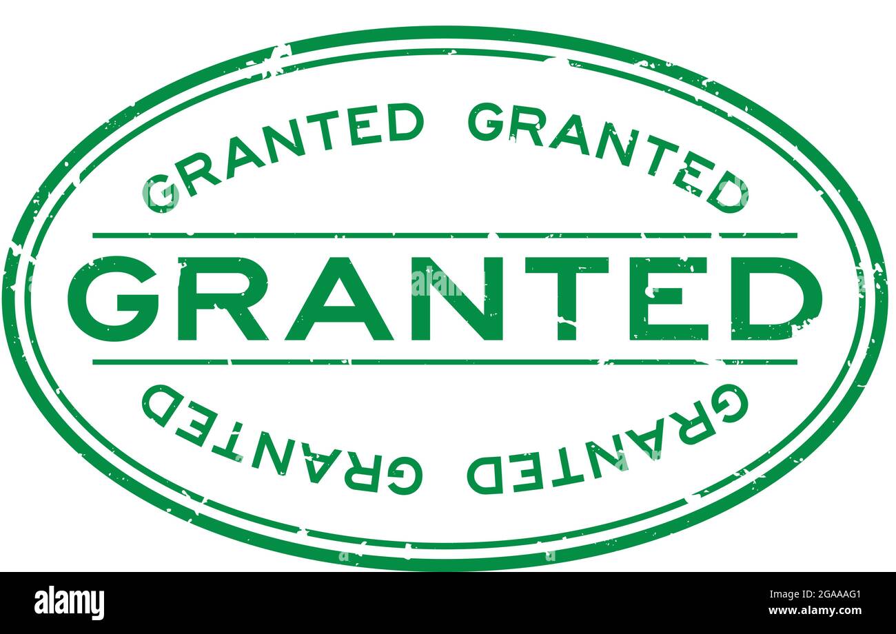 Grunge green granted word oval rubber seal stamp on white background Stock Vector Image & Art ...