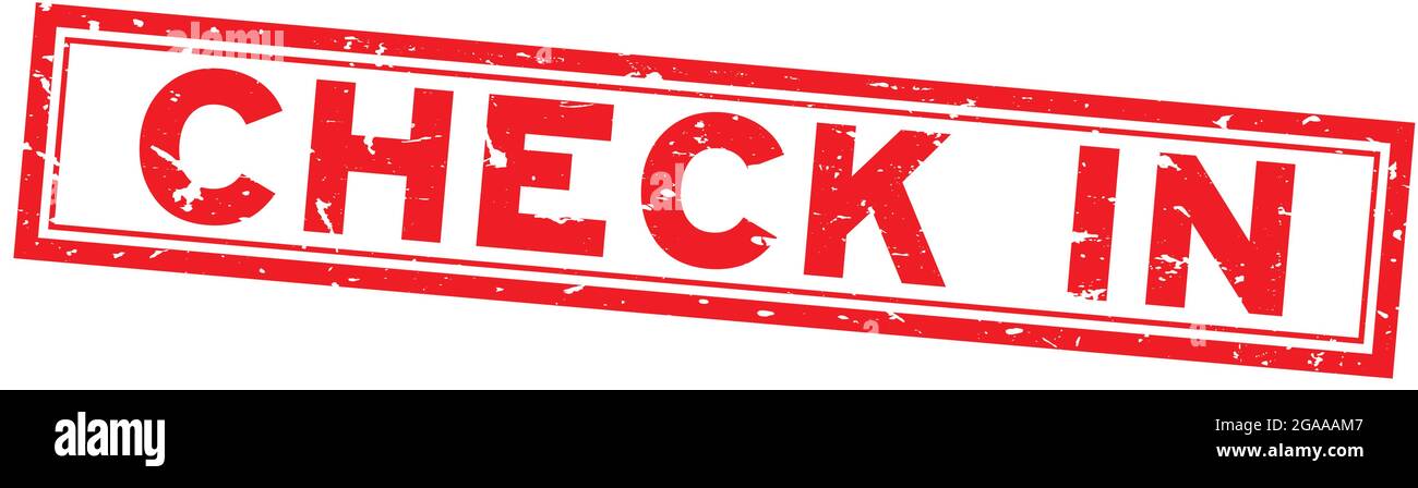 Grunge red check in word square rubber seal stamp on white background Stock Vector Image & Art ...