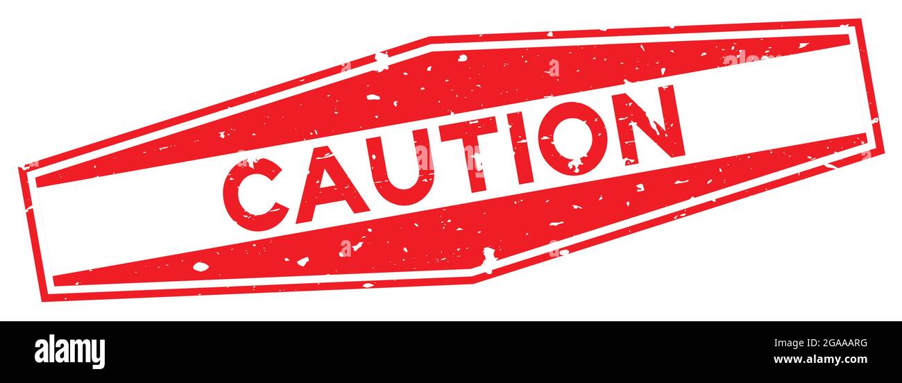 Grunge red caution word Stock Vector Images - Alamy