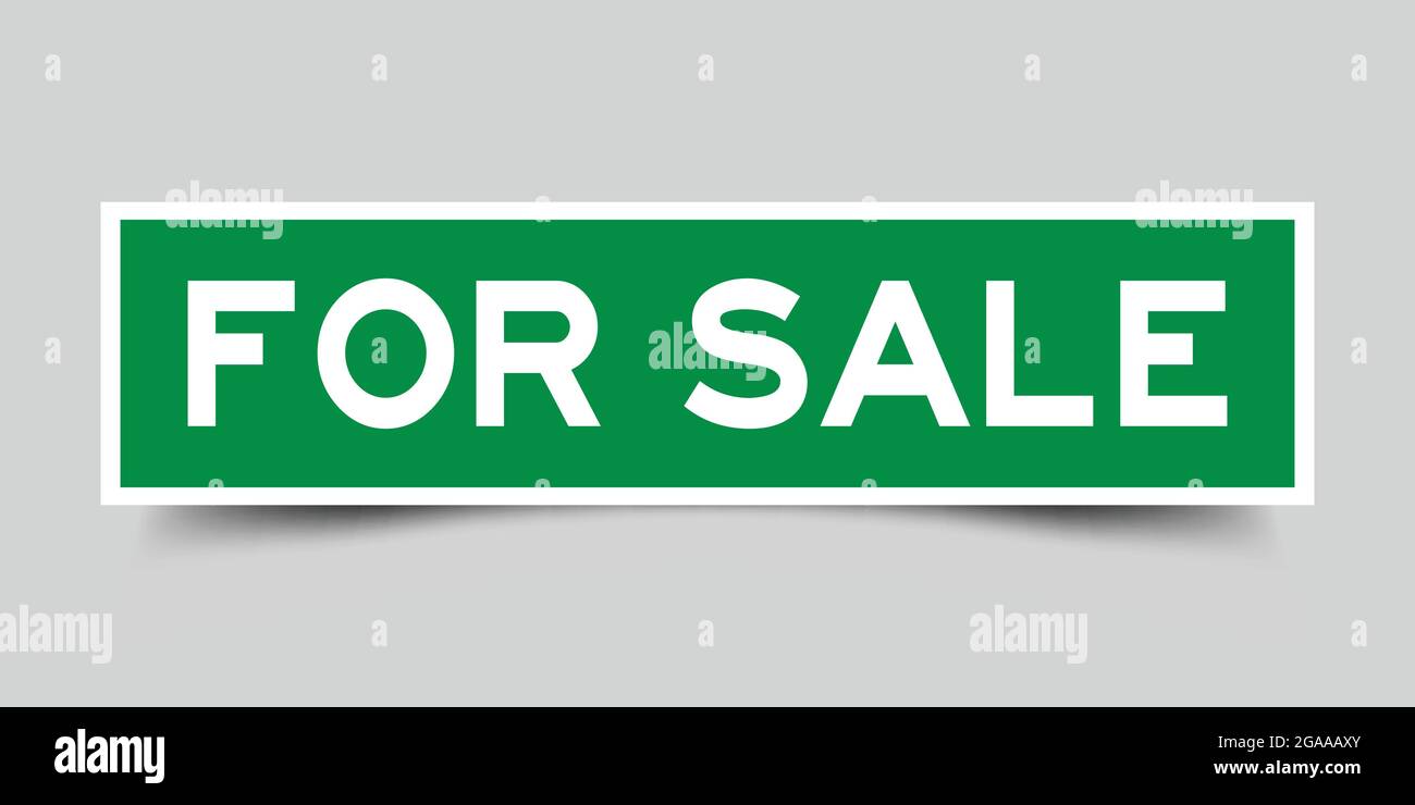 Green color sticker in word for sale on gray background Stock Vector ...