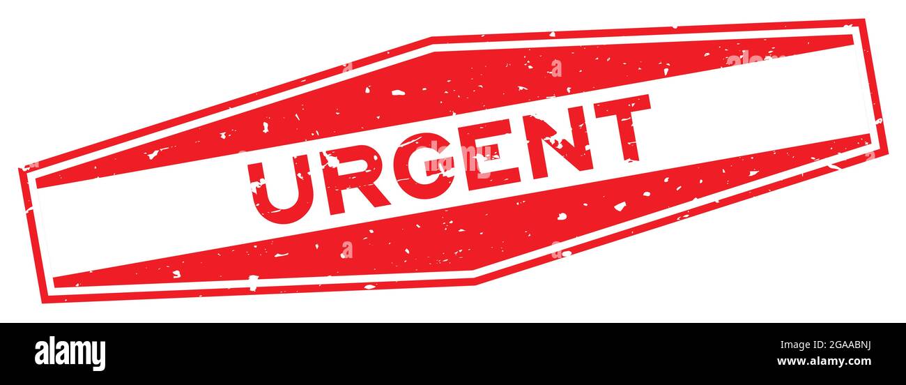 Grunge red urgent word hexagon rubber seal stamp on white background Stock Vector Image & Art ...