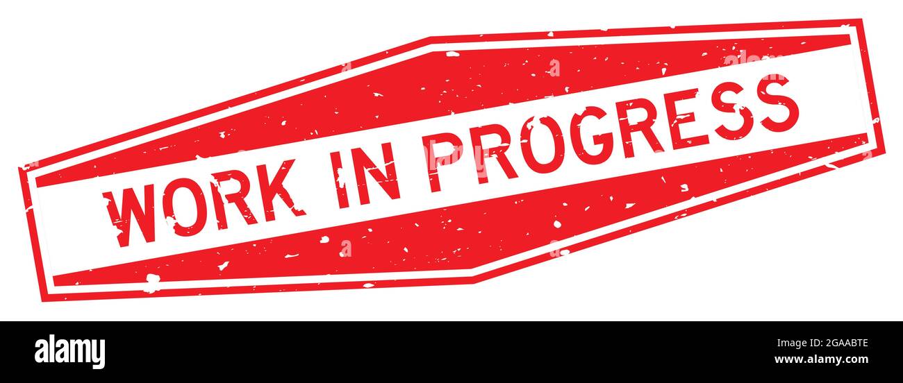 Work in progress stamp Stock Vector Images - Alamy