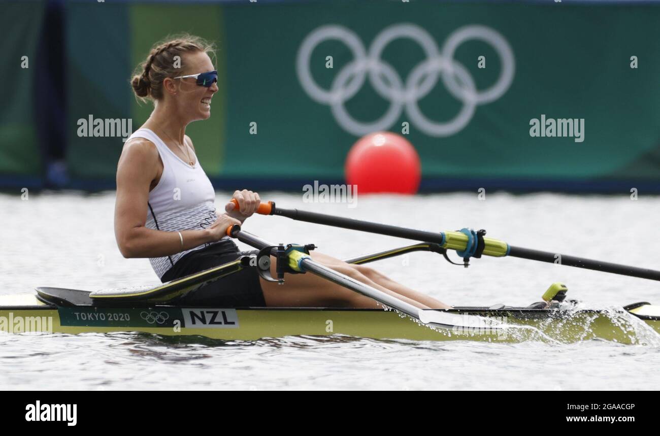 Tokyo, Japan. July 30 2021: Emma Twigg of New Zealand competes in the ...