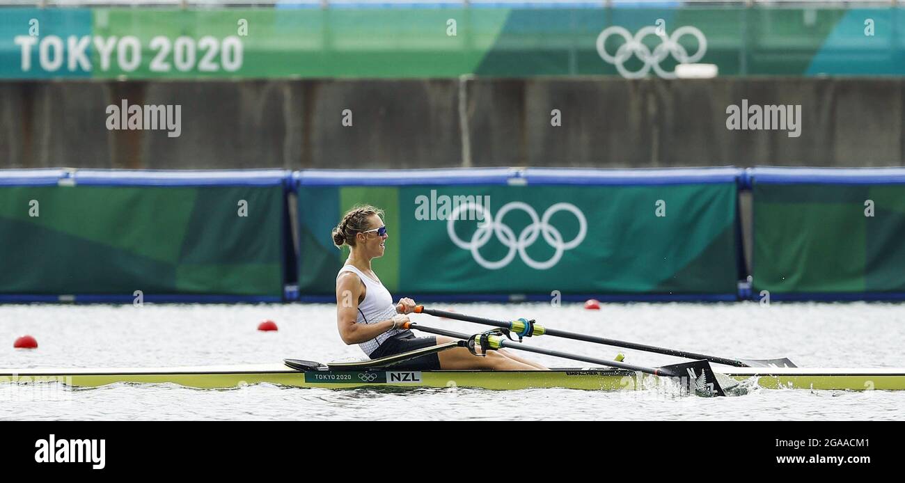 Tokyo, Japan. July 30 2021: Emma Twigg of New Zealand competes in the ...