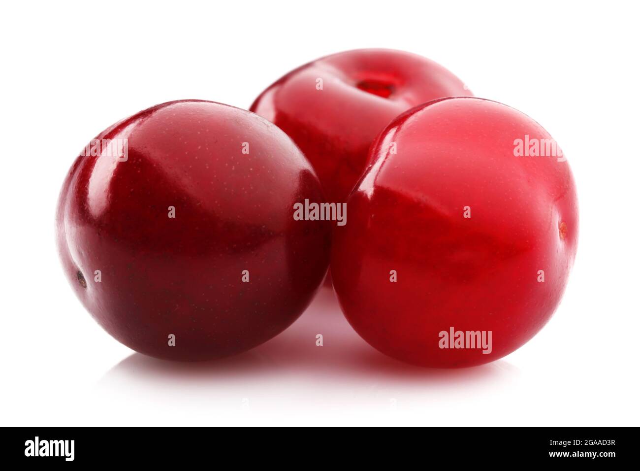 Fresh cherry isolated on white Stock Photo - Alamy
