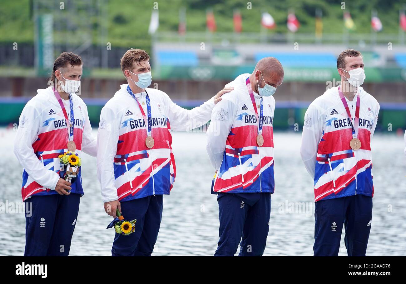 Great Britain's Josh Bugajski, Jacob Dawson, Tom George, Mohamed Sbihi ...