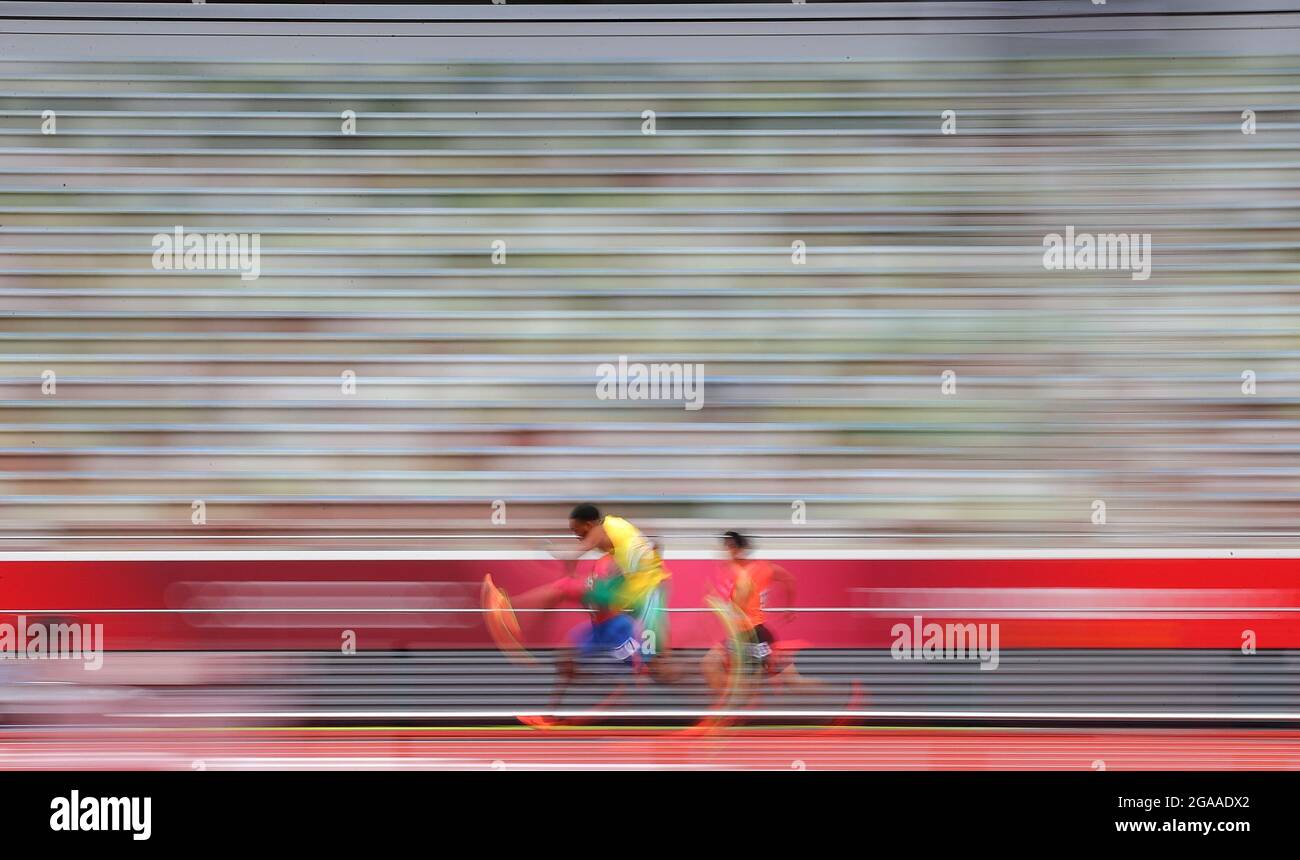 Tokyo, Japan. 30th July, 2021. Jaheel Hyde of Jamaica competes during ...