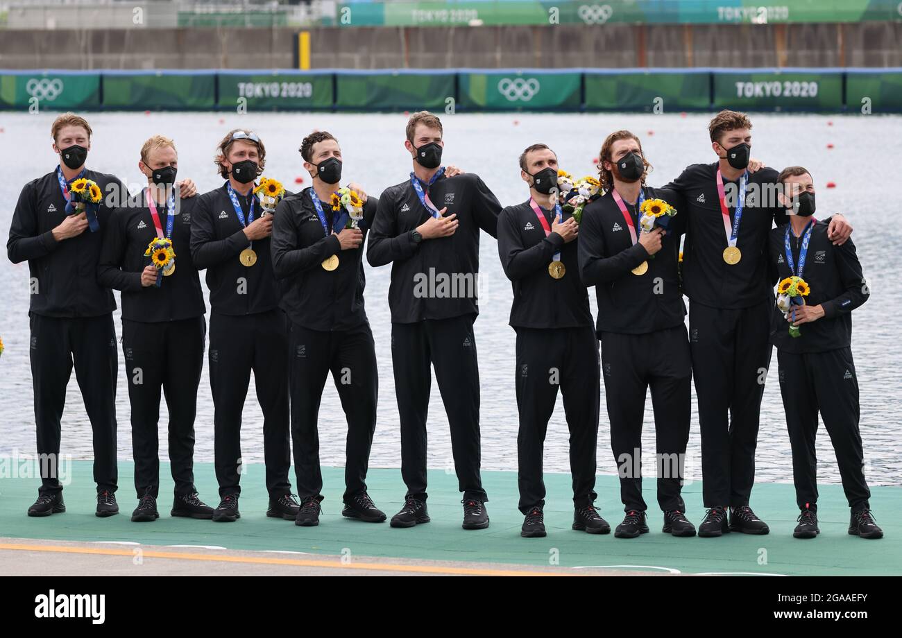 Tokio, Japan. 30th July, 2021. Rowing: Olympics, coxed eight, men, Sea ...