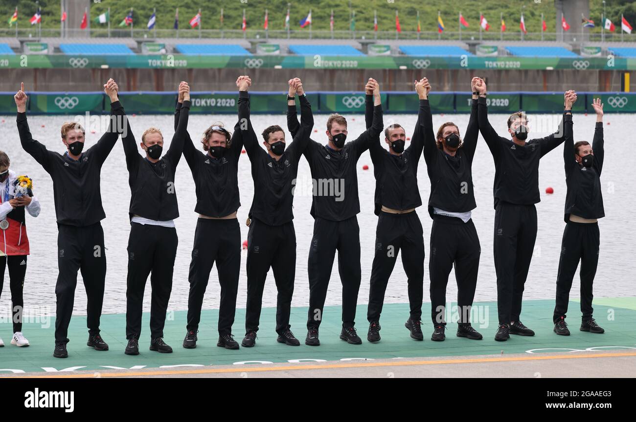 Tokio, Japan. 30th July, 2021. Rowing: Olympics, coxed eight, men, Sea ...