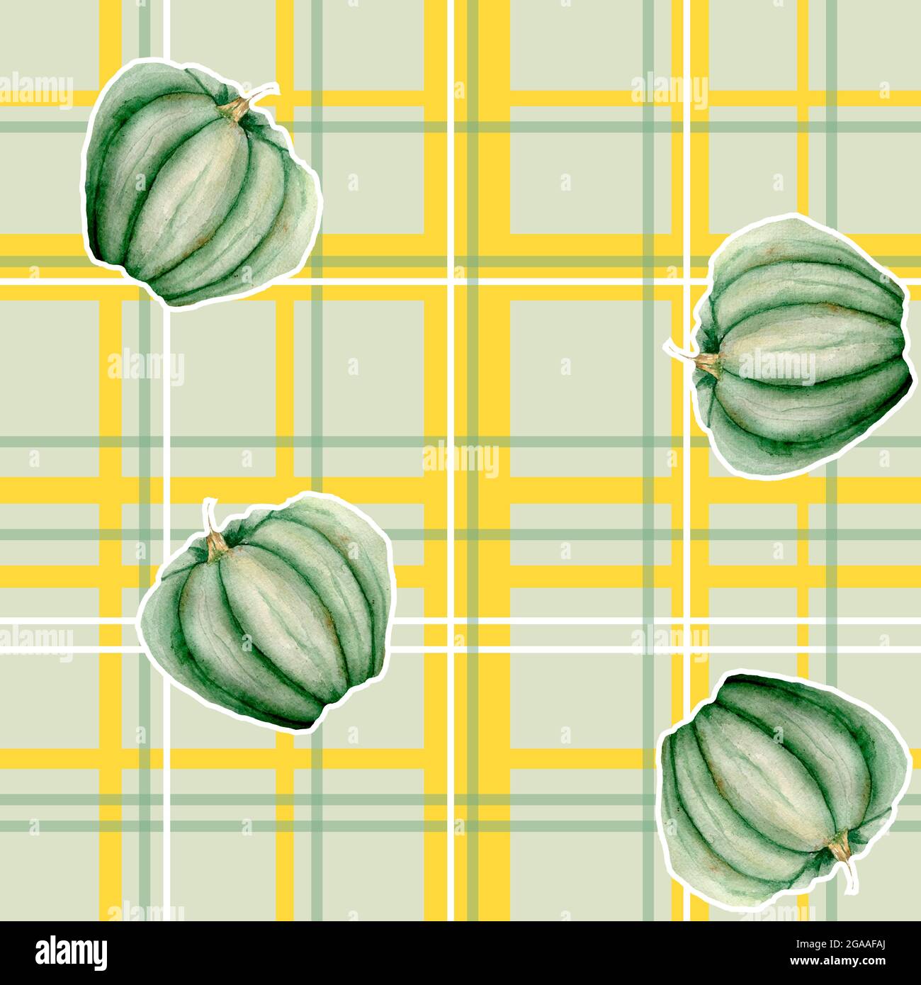 Seamless pattern with plaid tartan lumberjack ornament and Thanksgiving ...
