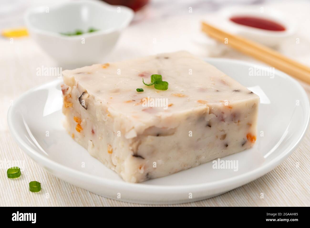 Steamed Chinese radish cake Stock Photo - Alamy