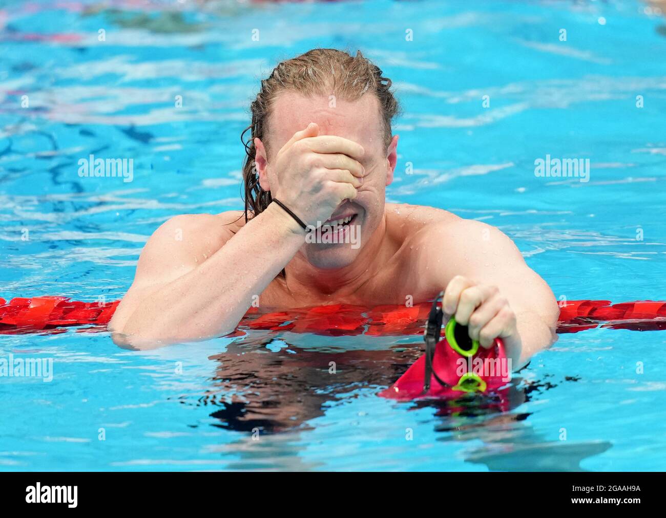 Great Britain's Luke Greenbank reacts after placing third Men's 200m ...
