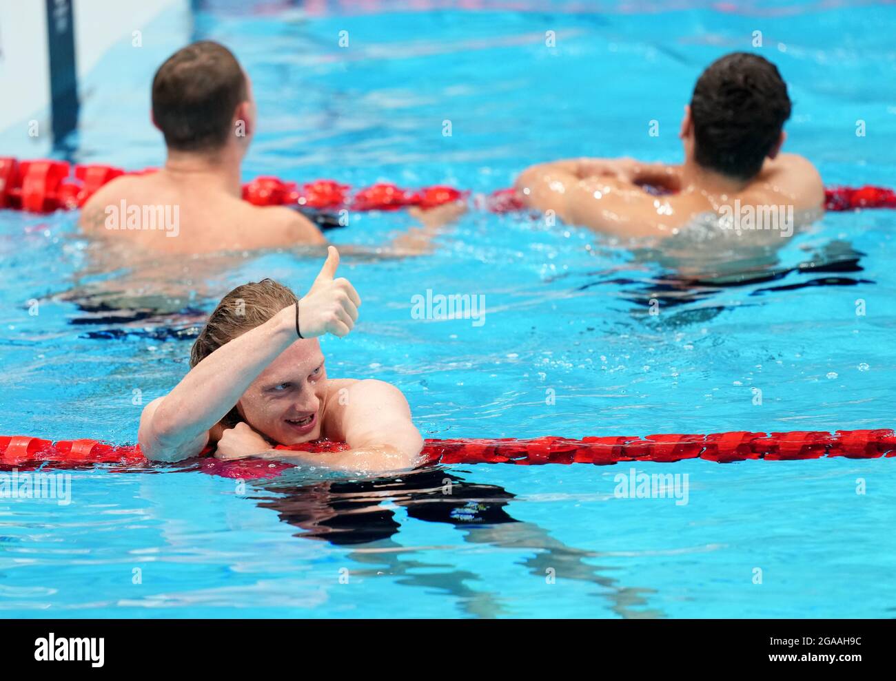 Great Britain's Luke Greenbank reacts after placing third Men's 200m ...