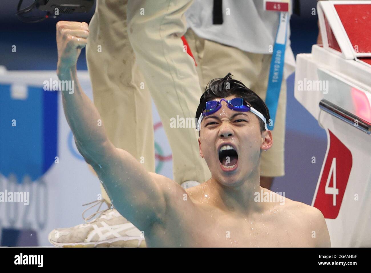 Tokio, Japan. 30th July, 2021. Swimming: Olympics, men, 200m medley ...